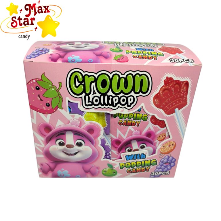 Crown Shaped Hard Candy with Popping Candy